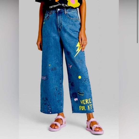 wild fable | Jeans | Hp Nwt Wild Fable Highest Rise Wide Leg Ankle ...